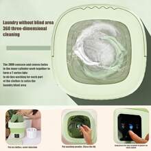 Mini Washing Machine Collapsible Bucket, 6L 3 Modes Effective Steri-Lizing Washer With Drain ...