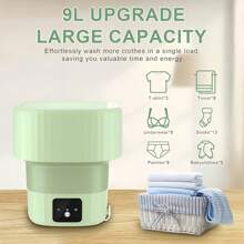 Mini Washing Machine Collapsible Bucket, 6L 3 Modes Effective Steri-Lizing Washer With Drain ...
