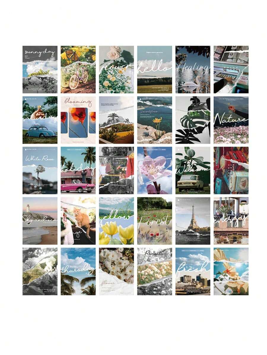 1 Box Daybreak Dawn Inspo Aesthetic Landscape Postcards, Creative ...