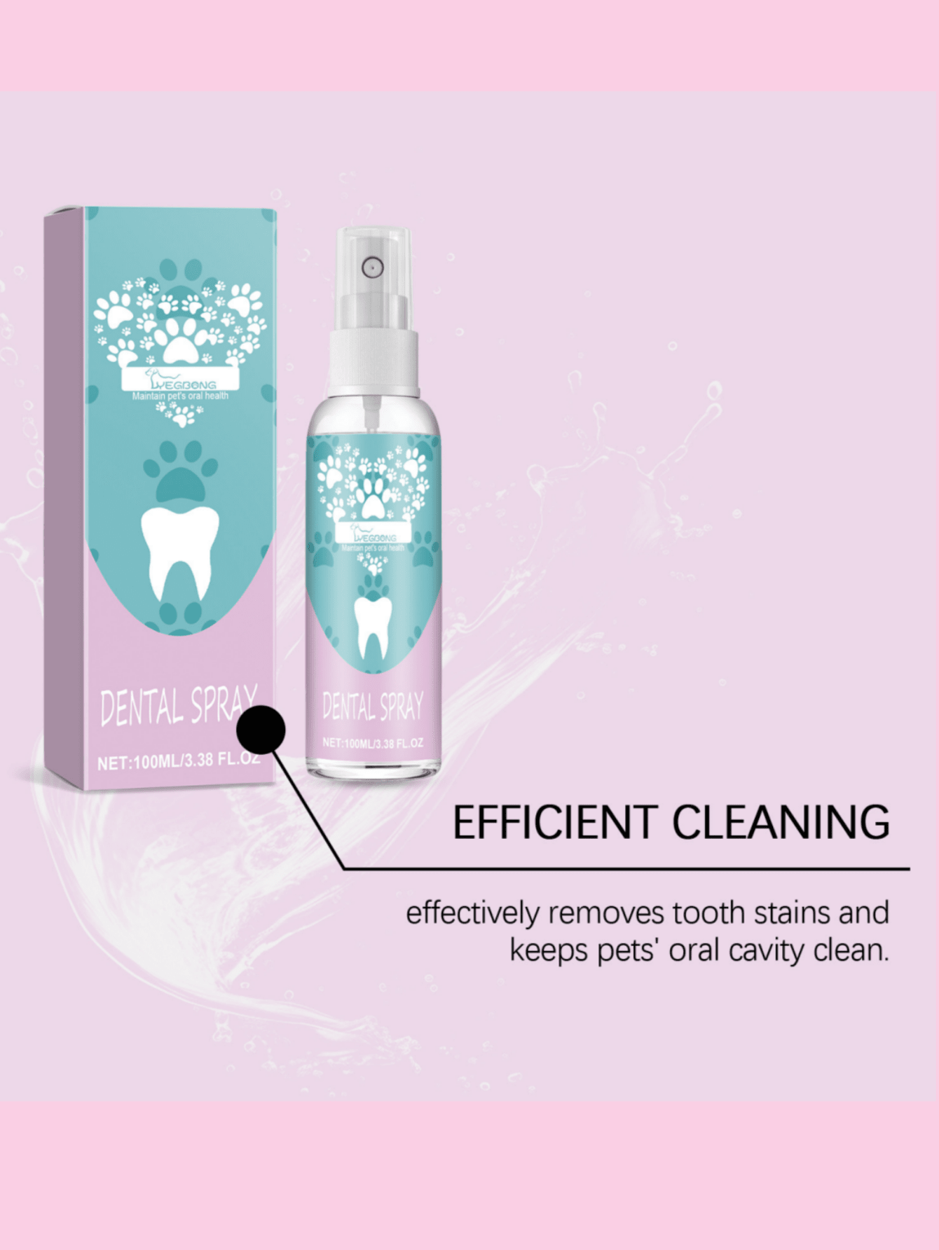 Pet Tooth Spray Care And Cleaning Pet Oral Teeth To Remove Stains And ...