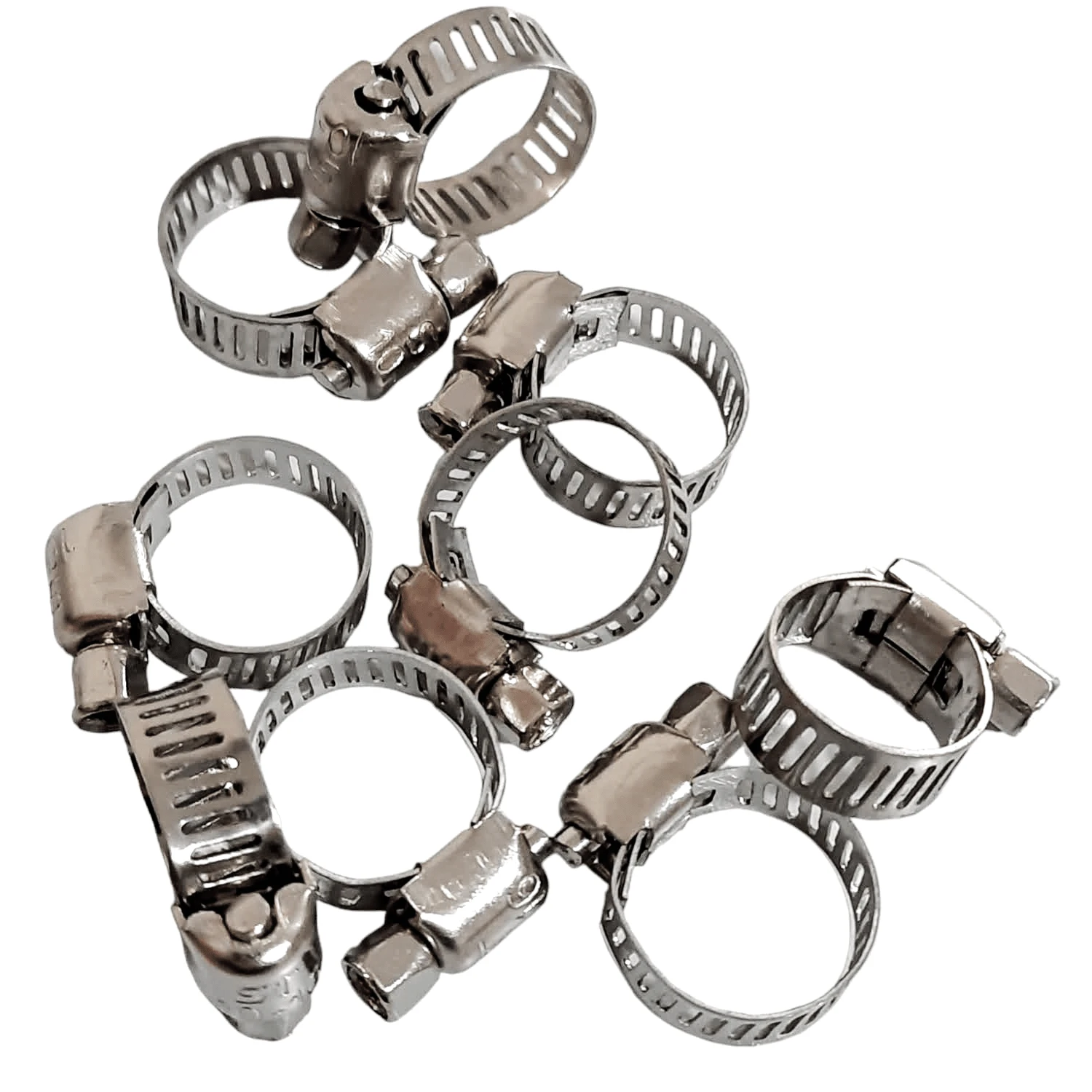 Kit Of 60 Stainless Steel Endless Threaded Clamps 1/2 And 3/4 Inch ...