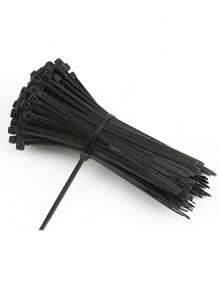 100pcs/Pack Nylon Self-Locking Zip Ties, White Plastic Strapping Bands ...