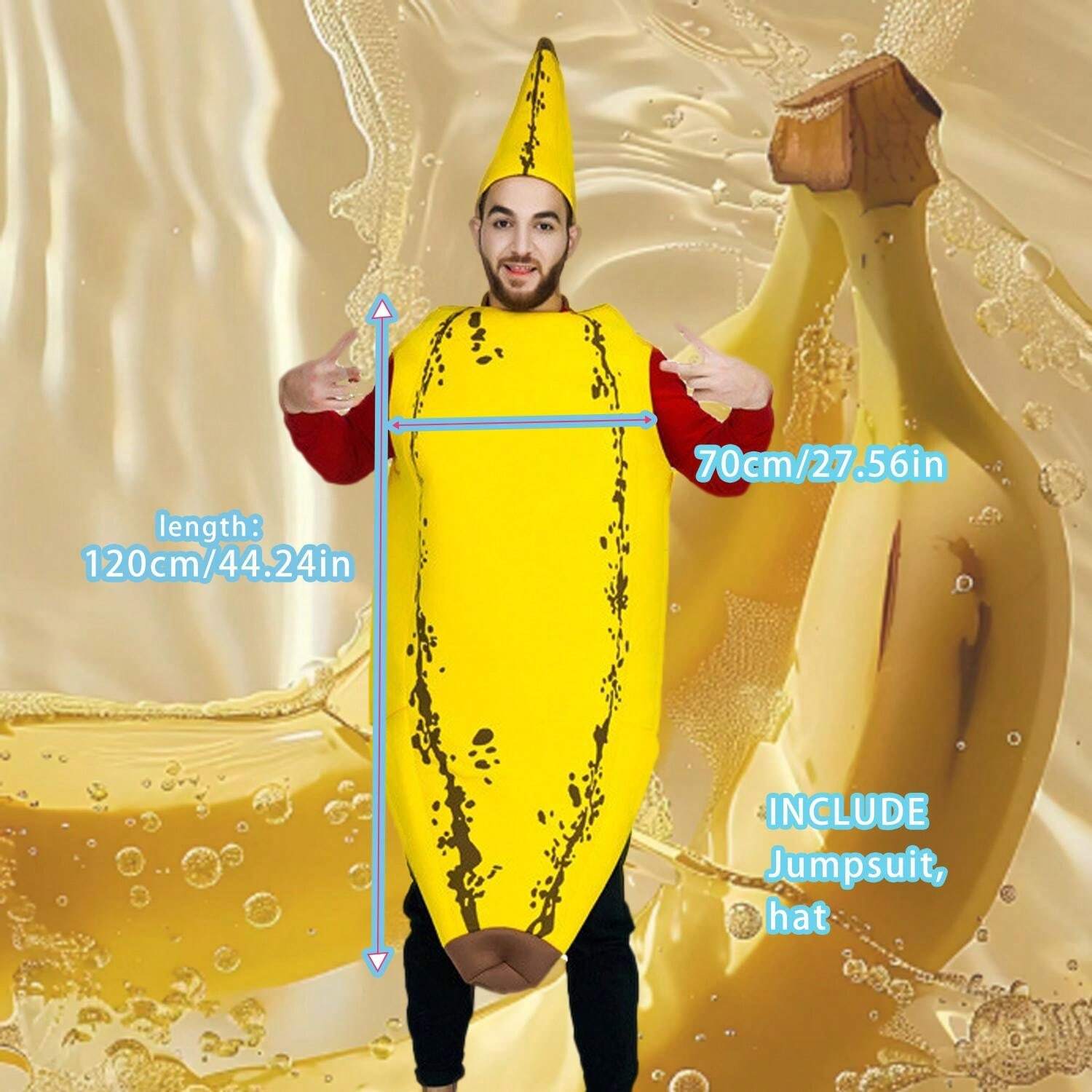 Funny Banana Costumes Adult Hat Clothes Banana Couple Costumes ...