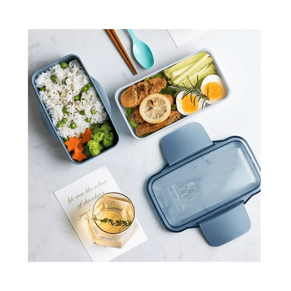 Blue Fitness Lunch Box 3 Jacki Design Fitness Food Preserves Lunch ...