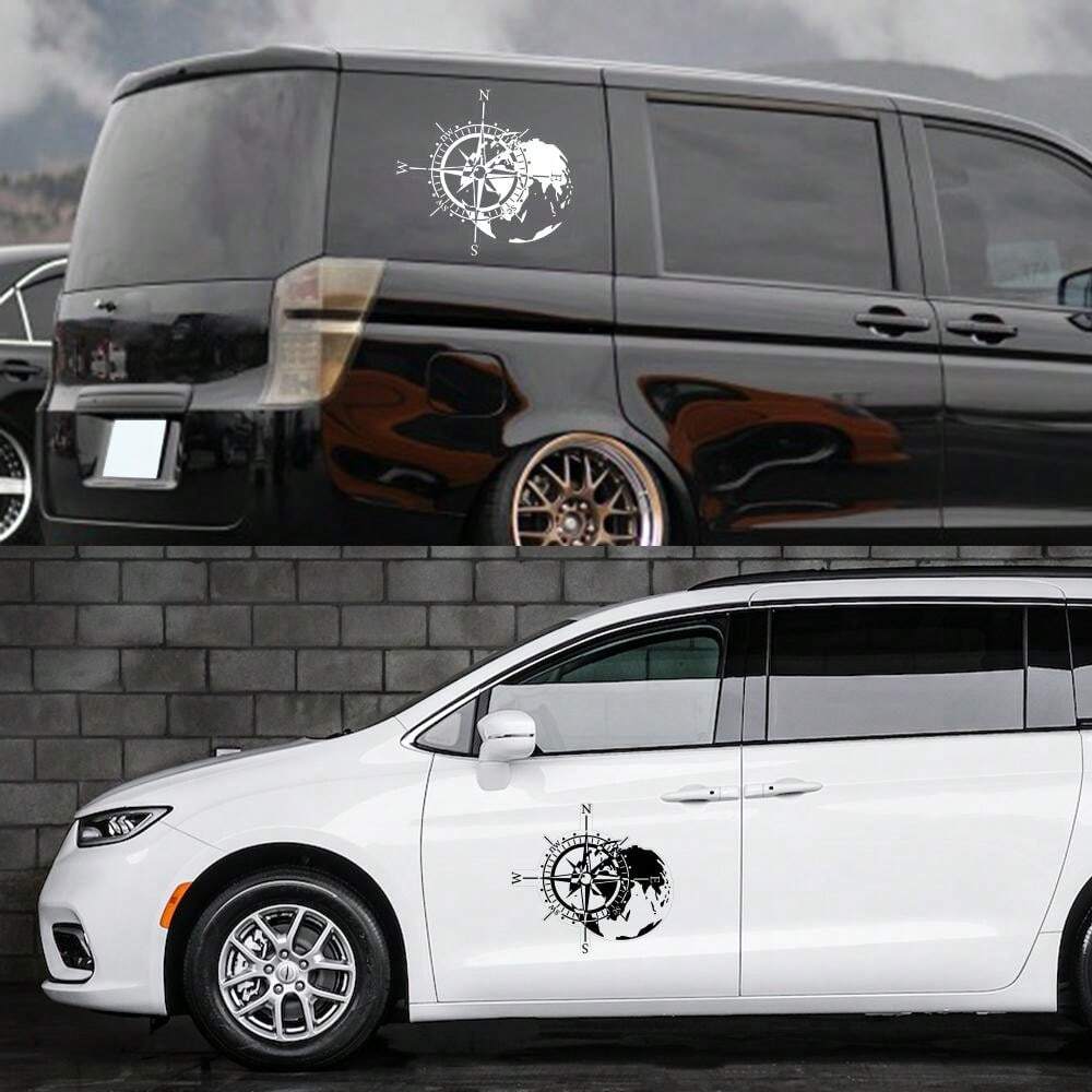 Compass Earth Graphics Styling Car Stickers For Camper Van Horsebox ...