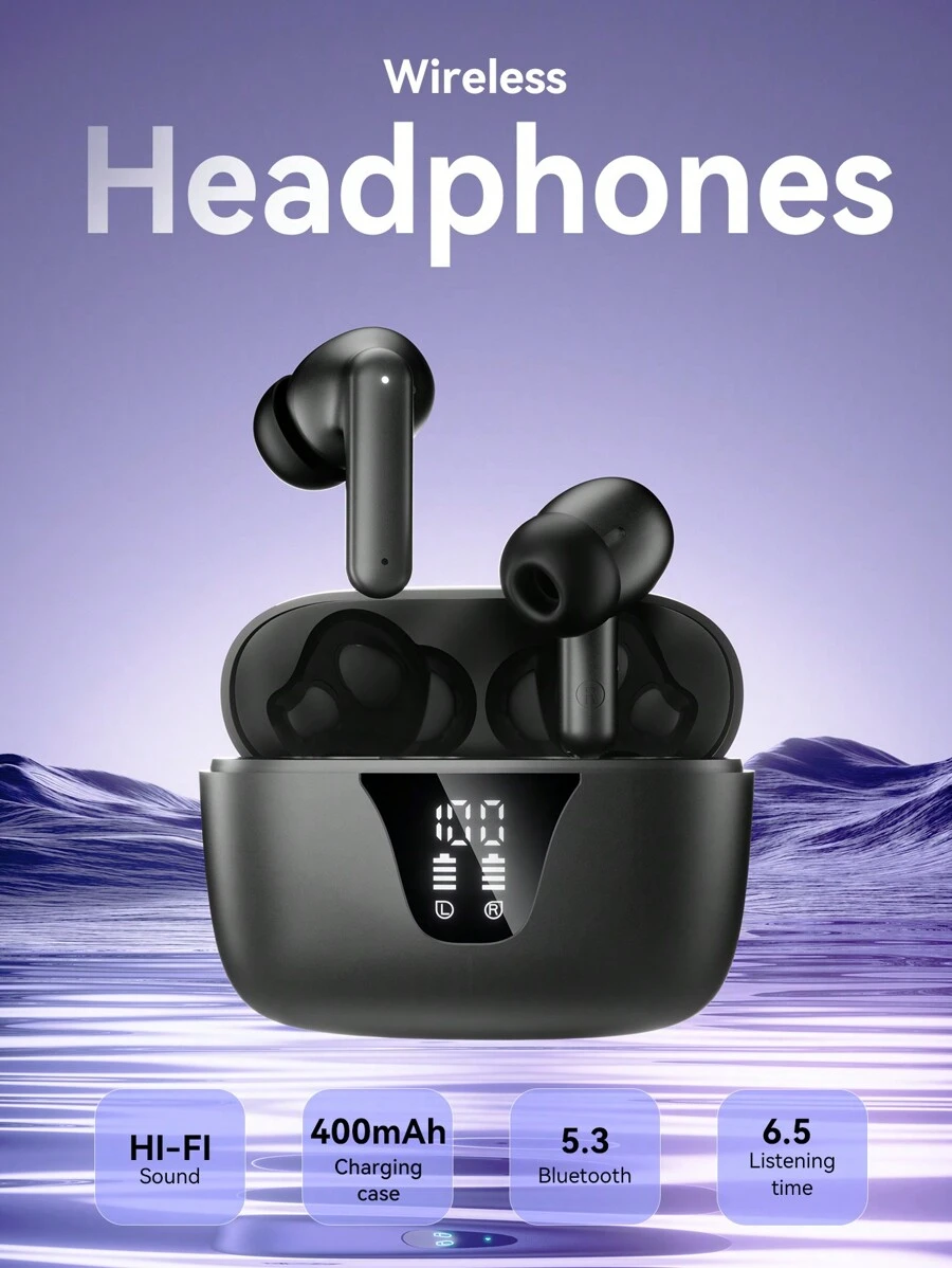 אוזניות Bluetooth True Wireless Earbuds HiFi Stereo Bluetooth 5.3 ...