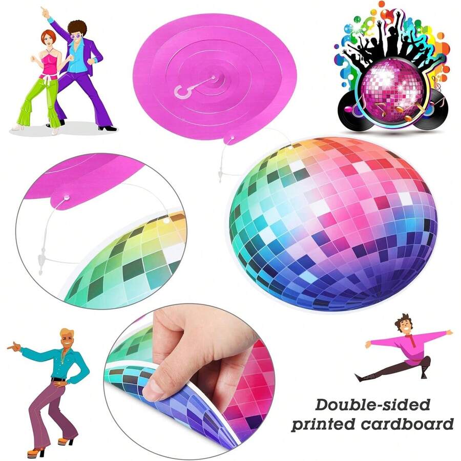 Disco Party Decorations, 70s Disco Ball Hanging Swirl Ceiling ...