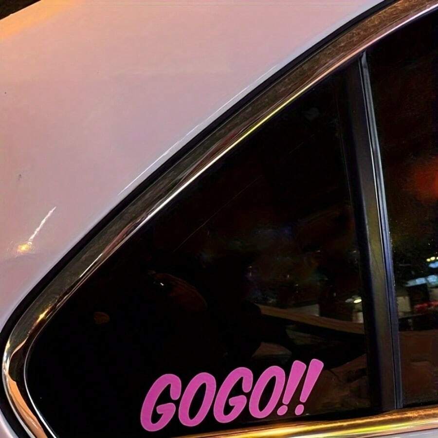 GOGO!! Fun & Quirky Car Sticker - Perfect For Rear Window, Laptop, And ...