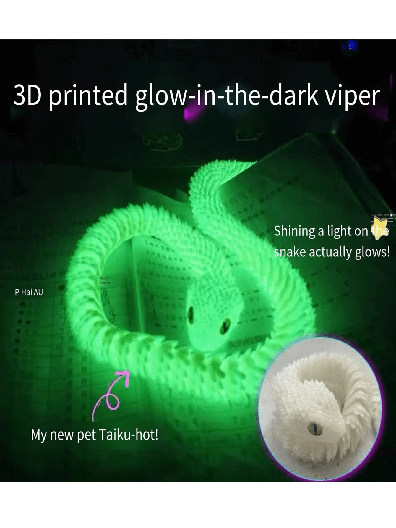 Figurina decorativa da scrivania in plastica stampata 3D a forma di ...