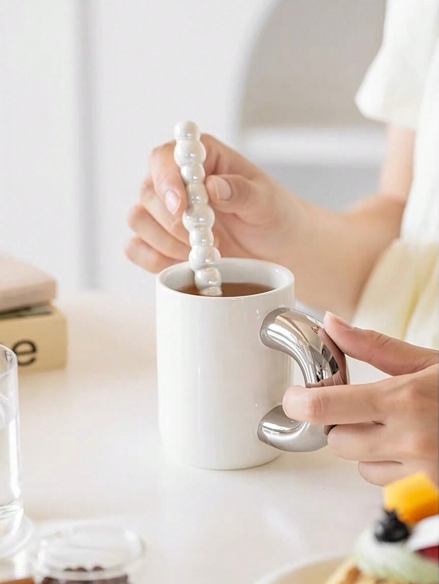 1pc Ceramic Big Ear Mug, High Quality Coffee Cup, Suitable For Living ...