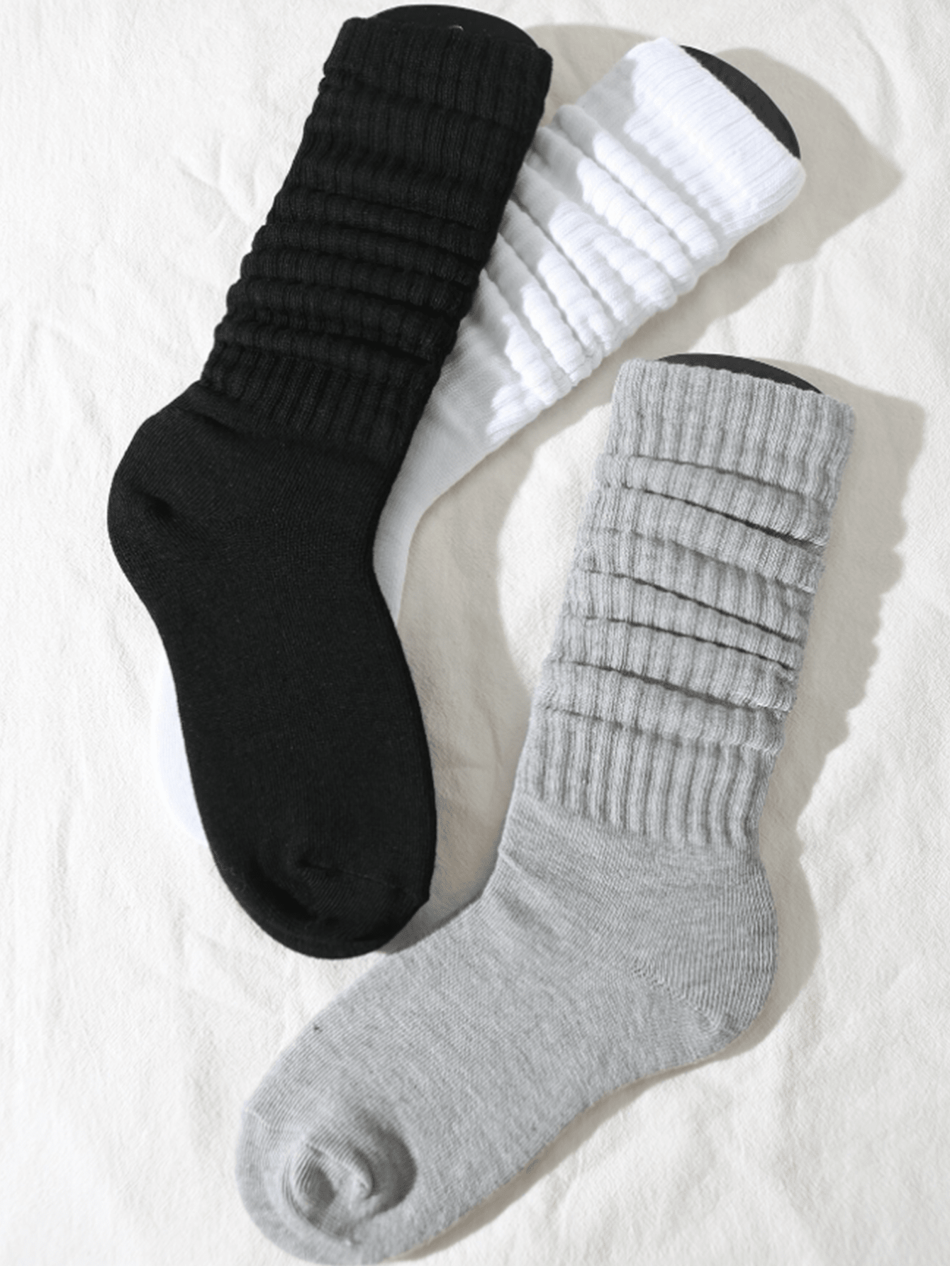 2 Pairs/4 Pairs Of Women's Autumn And Winter Knitted Socks, Stacked ...
