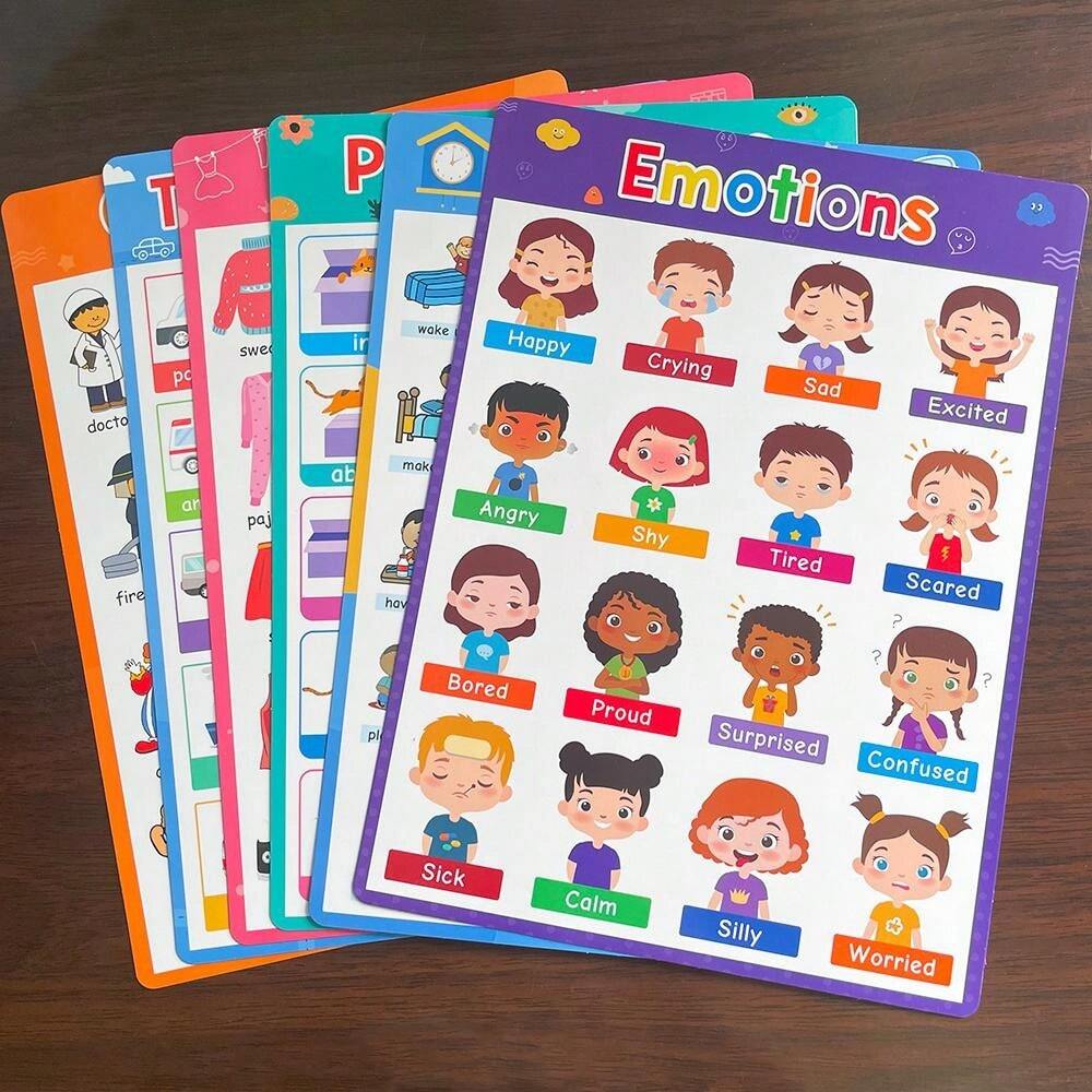 A4 Educational Posters ,Learning Chart Set For Kids And Toddlers ...