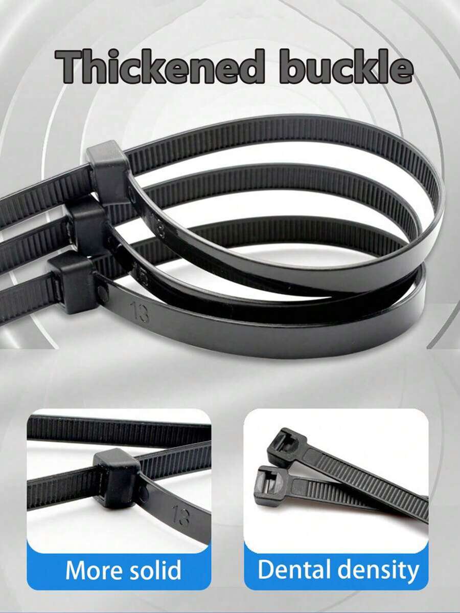 100pcs/Pack Nylon Self-Locking Zip Ties, White Plastic Strapping Bands ...