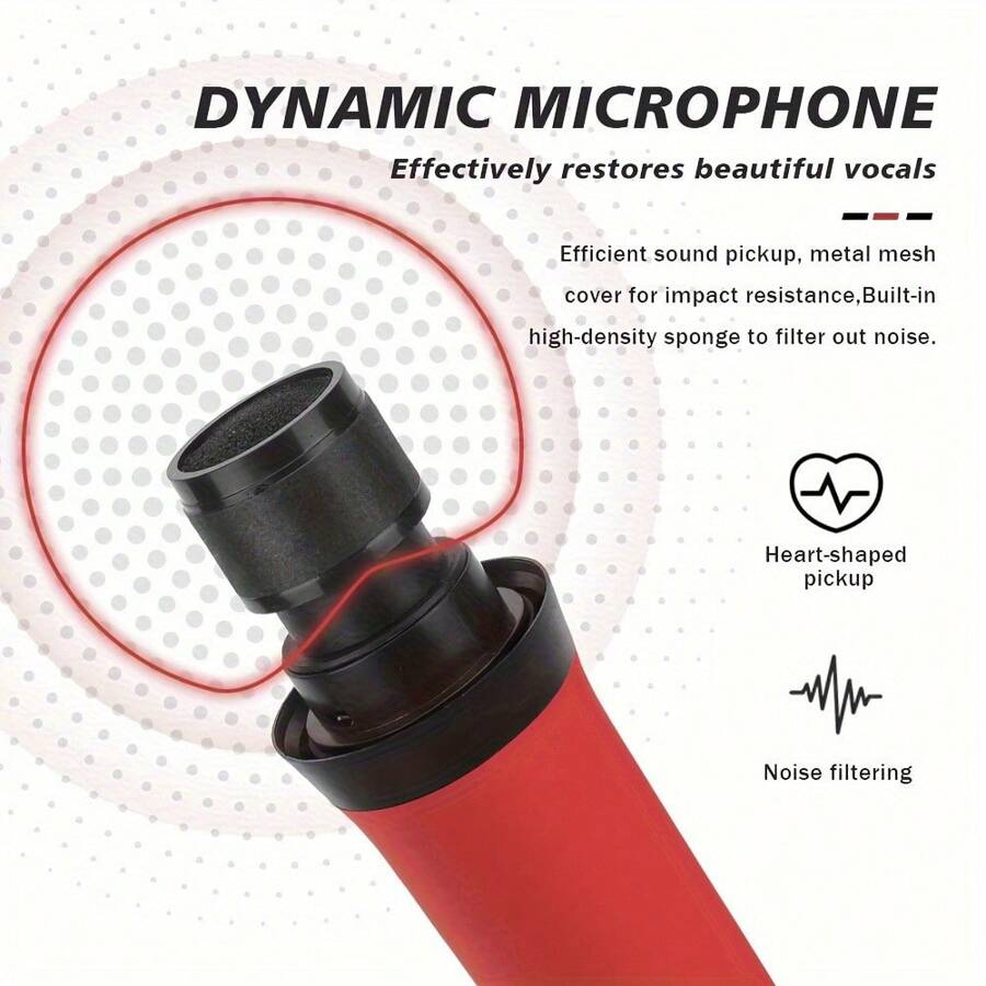 LMBGM Professional Wireless Microphone Leather Lacquer Craft Home KTV ...