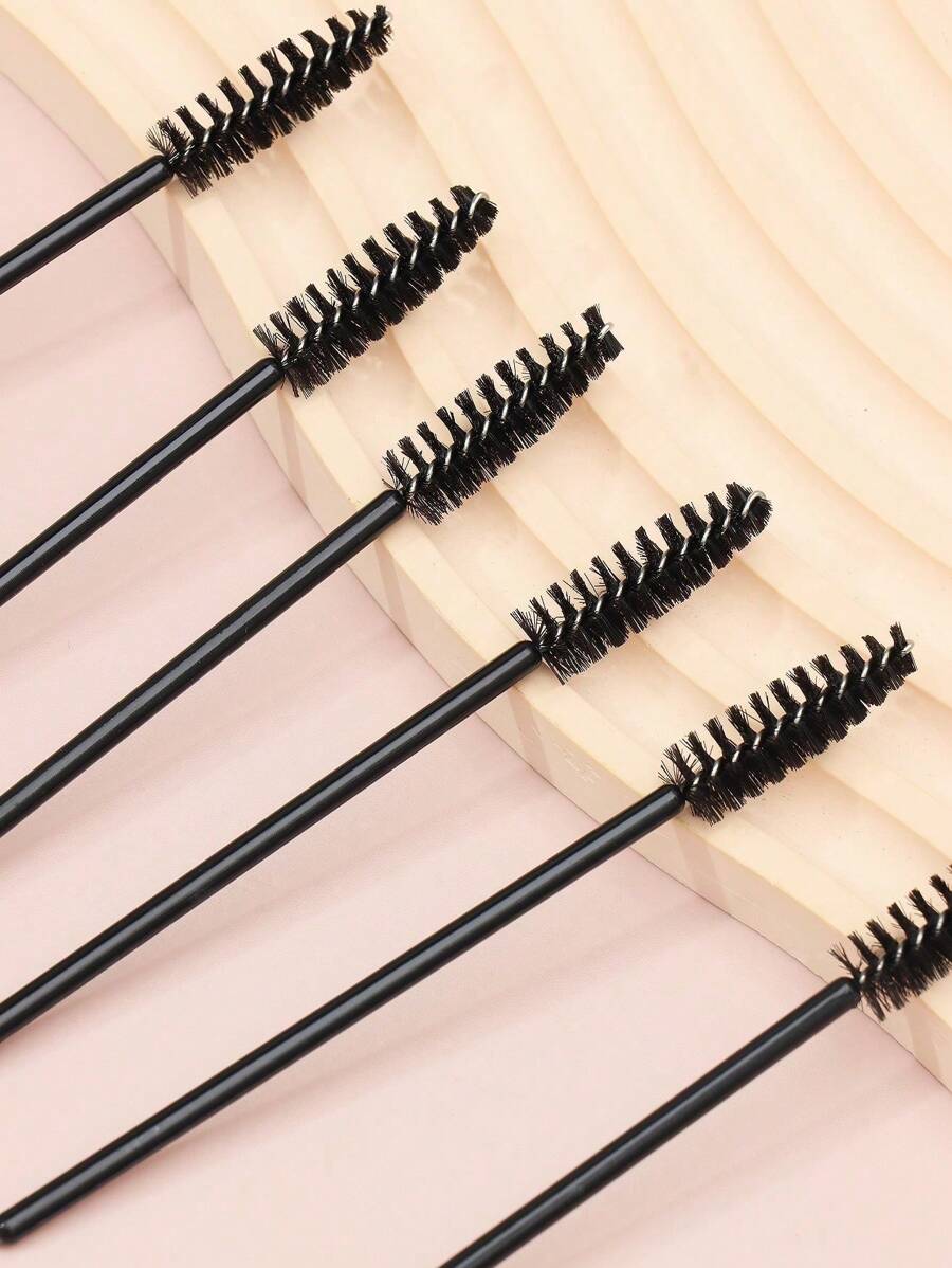 100Pcs Descartáveis Pretos Pincéis de Cílios Rímel Varinhas Cílios ...