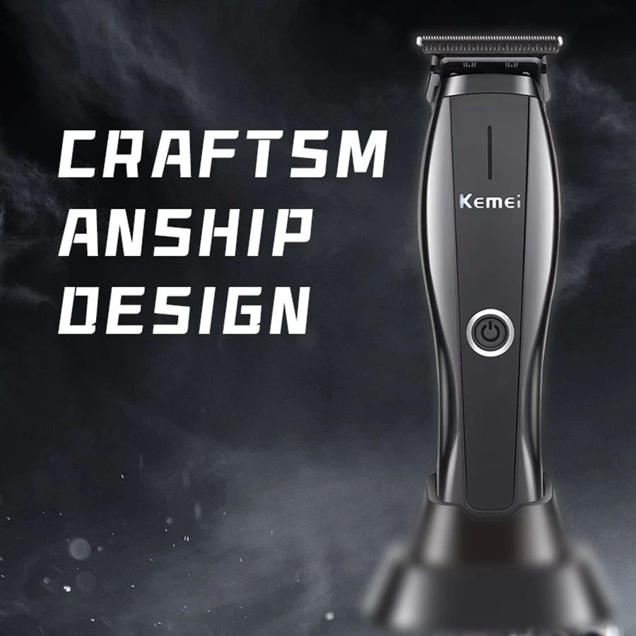 Kemei's New Km-2295 High-Quality Professional Hair Clipper DLC Blade Cordless USB Charging Base ...