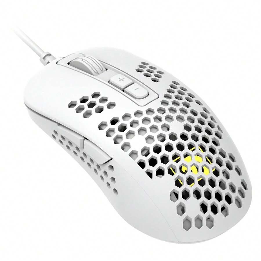383 Ultralight Wired Gaming Mouse, Lightweight Honeycomb Shell, 4 RGB ...
