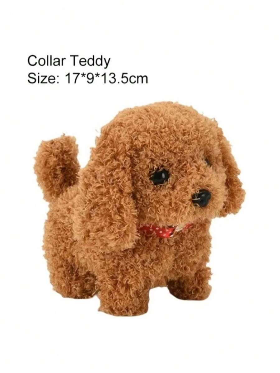 Brinquedo cachorrinho de pelúcia anda late brinquedo para crianças novo ...