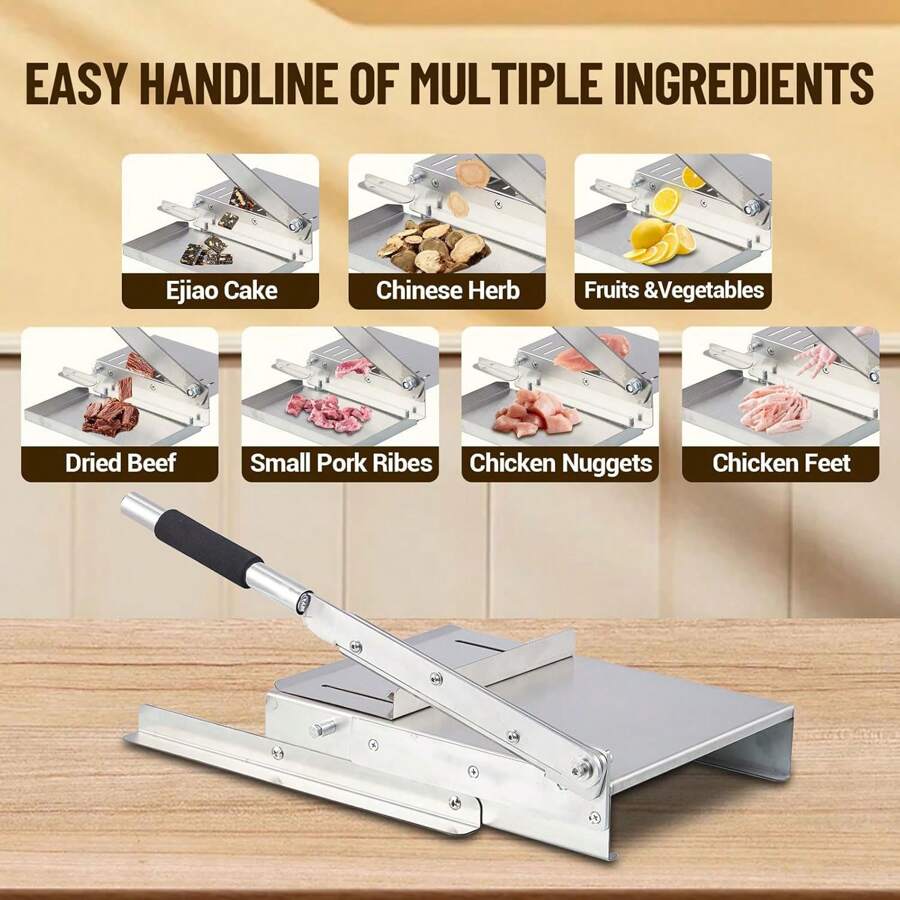 Meat Slicer, Meat Cutter Machine With One 8" Blade, Upgraded Manual ...