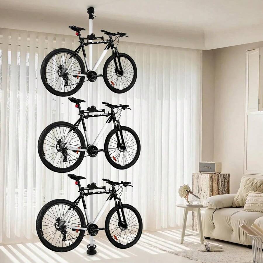 GDRASUYA10 LOYALHEARTDY-BTG Bike Storage Rack 3 Bicycles Vertical Bike Stand Adjustable No ...