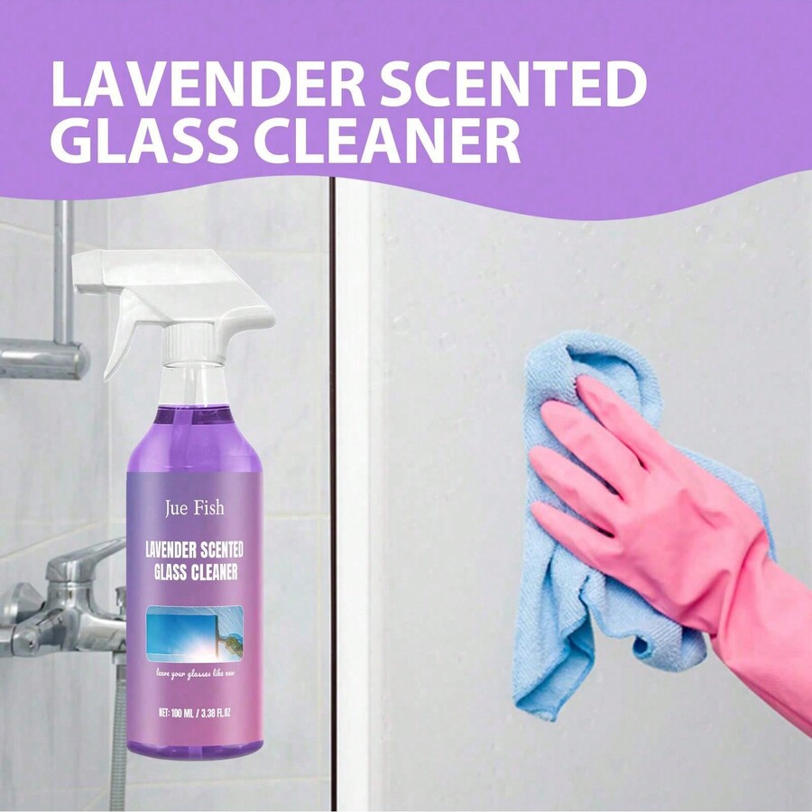 A Bottle Of Lavender Flavored Glass Cleaner Bathroom Glass Scale ...