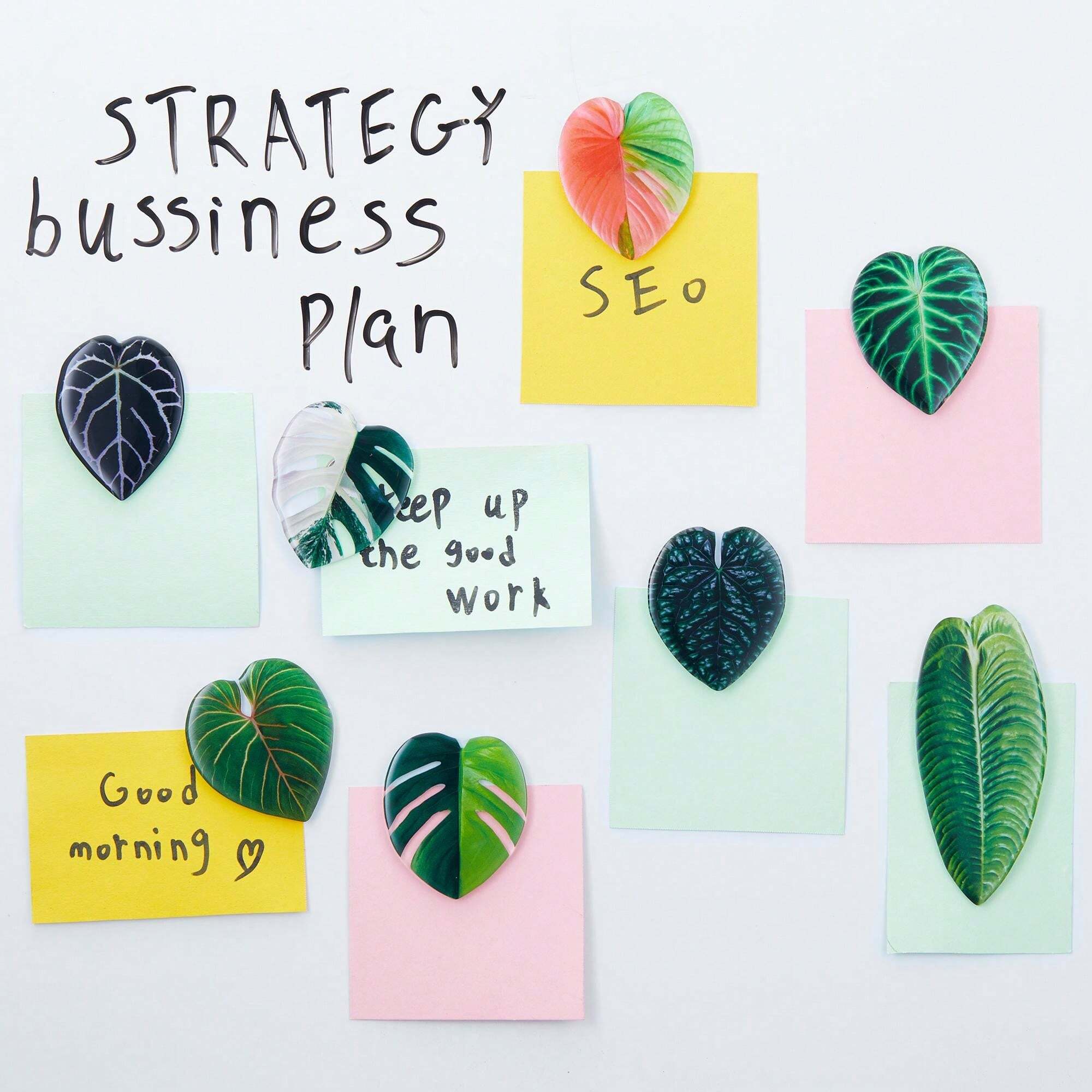 8 Pcs Acrylic Plant Leaf Fridge Magnets, Fresh Design, Beautify Your ...