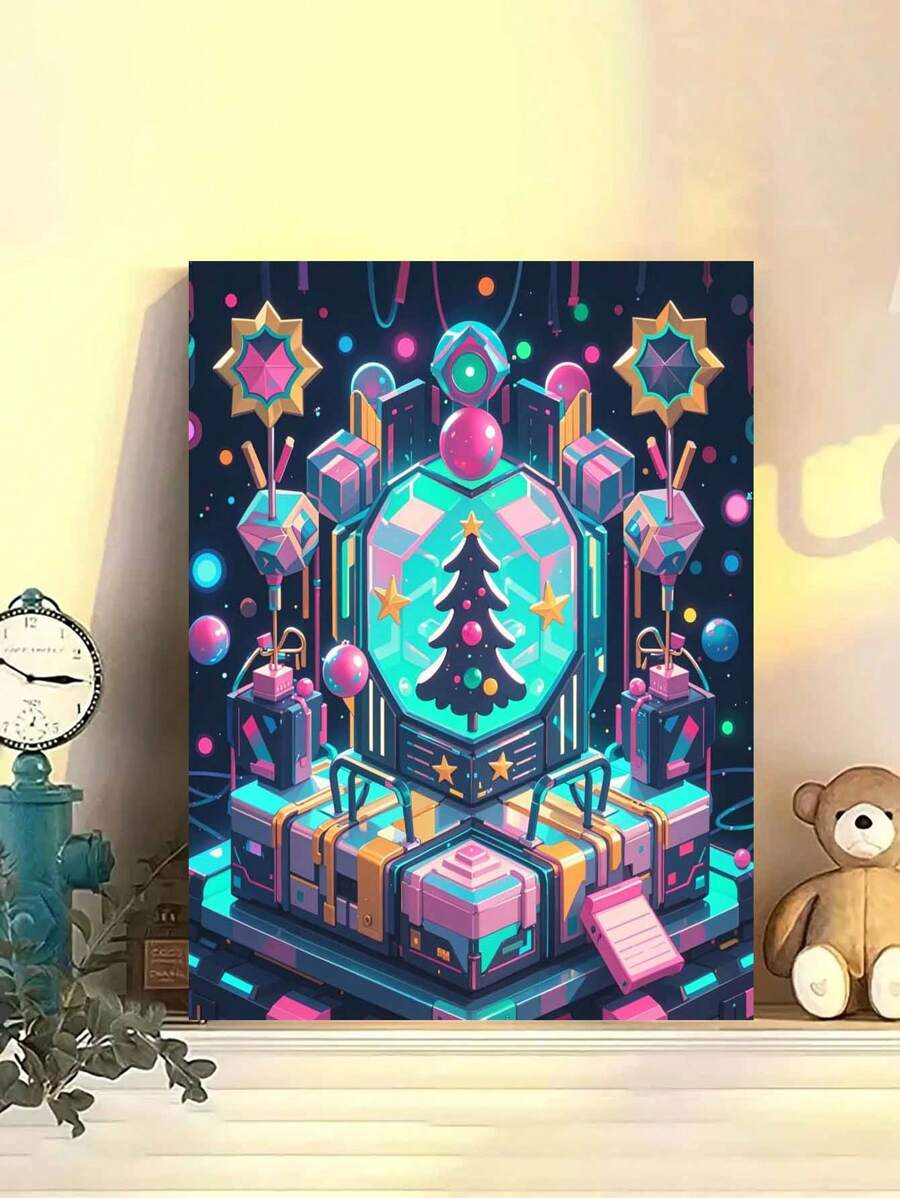 Boże Narodzenie Cyber Cyfrowy Obraz Olejny: Rozświetl Kreatywne Życie ...