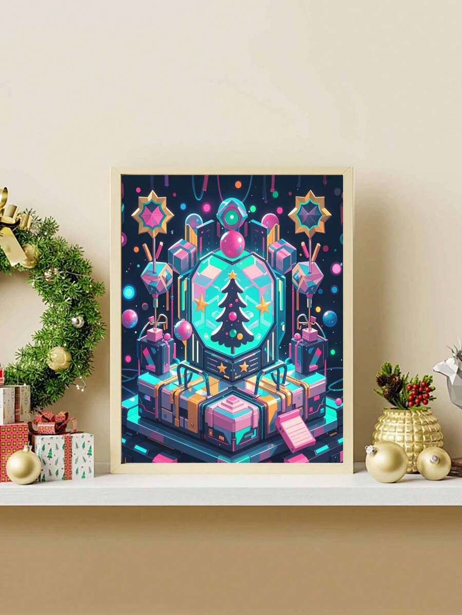 Boże Narodzenie Cyber Cyfrowy Obraz Olejny: Rozświetl Kreatywne Życie ...