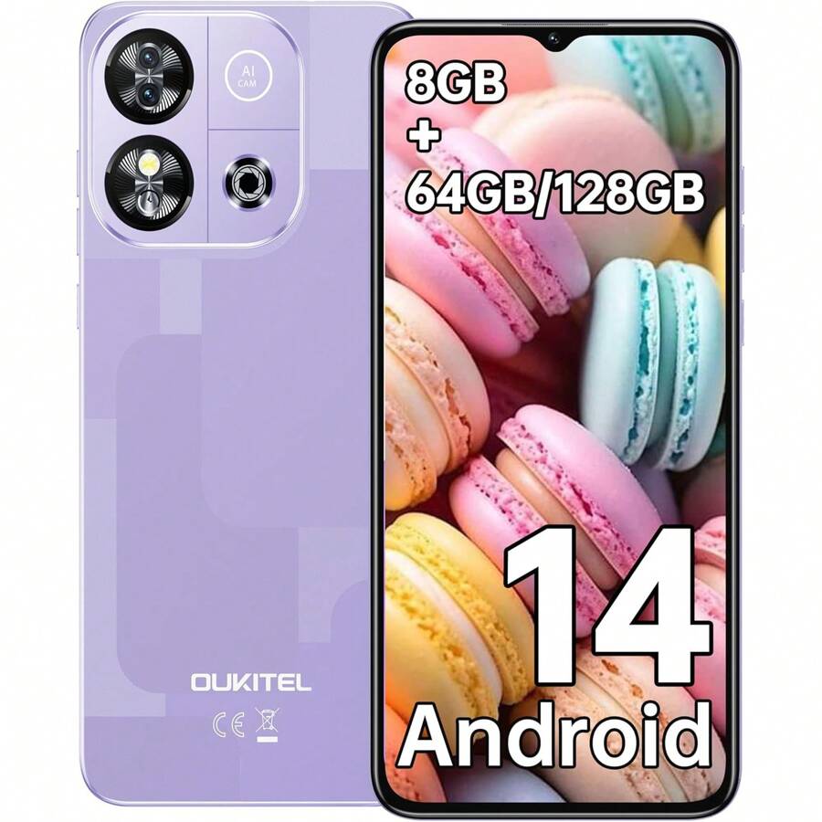 OUKITEL C57S mobiele telefoon Android 14 Smartphones - 8GB(2+6)RAM+64GB ROM mobiele telefoons, 6 ...