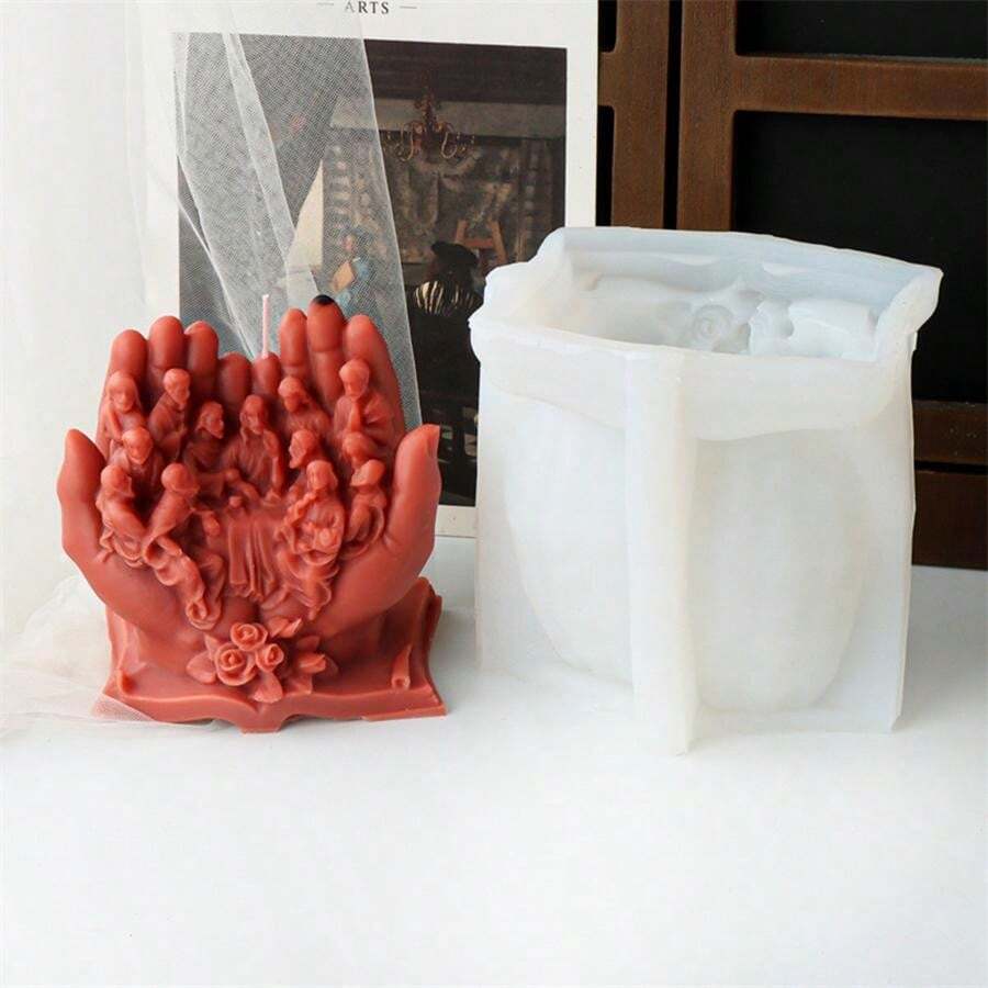 Large Size The Last Supper Silicone Mold For Aromatherapy, Plaster ...