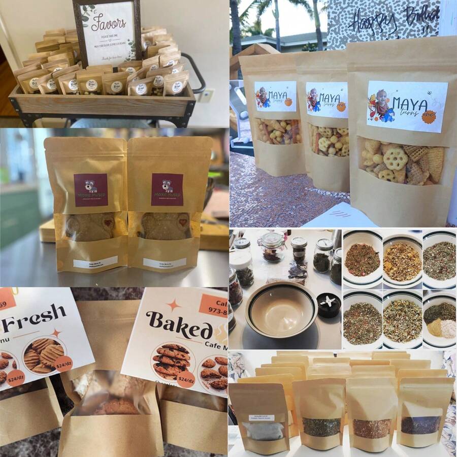 50pcs Stand Up Pouch Bags For Packing Food Cookies Snacks, Kraft Paper ...