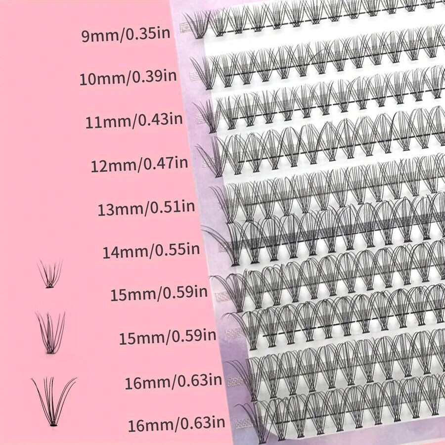 Kit De Extensiones De Pestañas Falsas Diy De 200 Piezas Un Solo