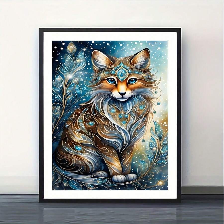 DIY Diamond Painting Kit, Animal Fox Mosaic, With Round Diamonds - Complete Diamond Art Piece ...