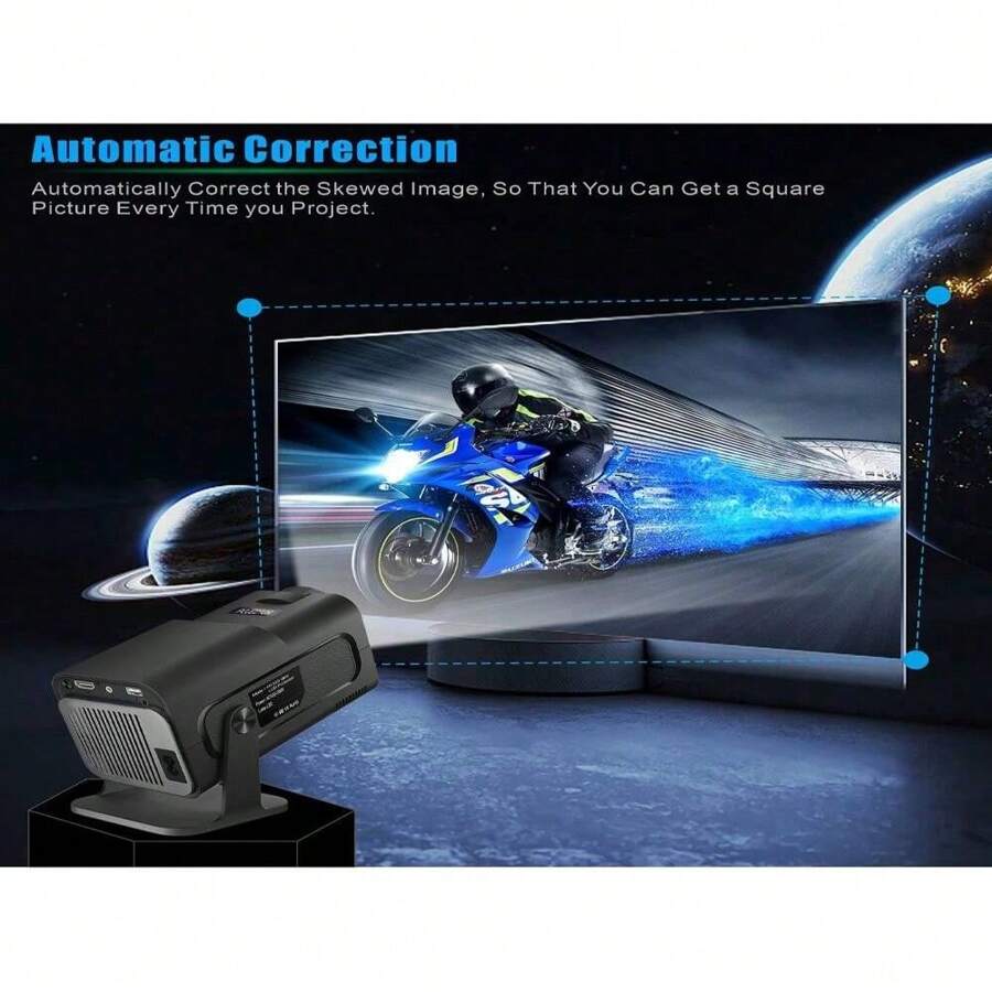 Upgraded HY320 Mini Projector, 1080P Resolution, Auto Focus & Auto ...