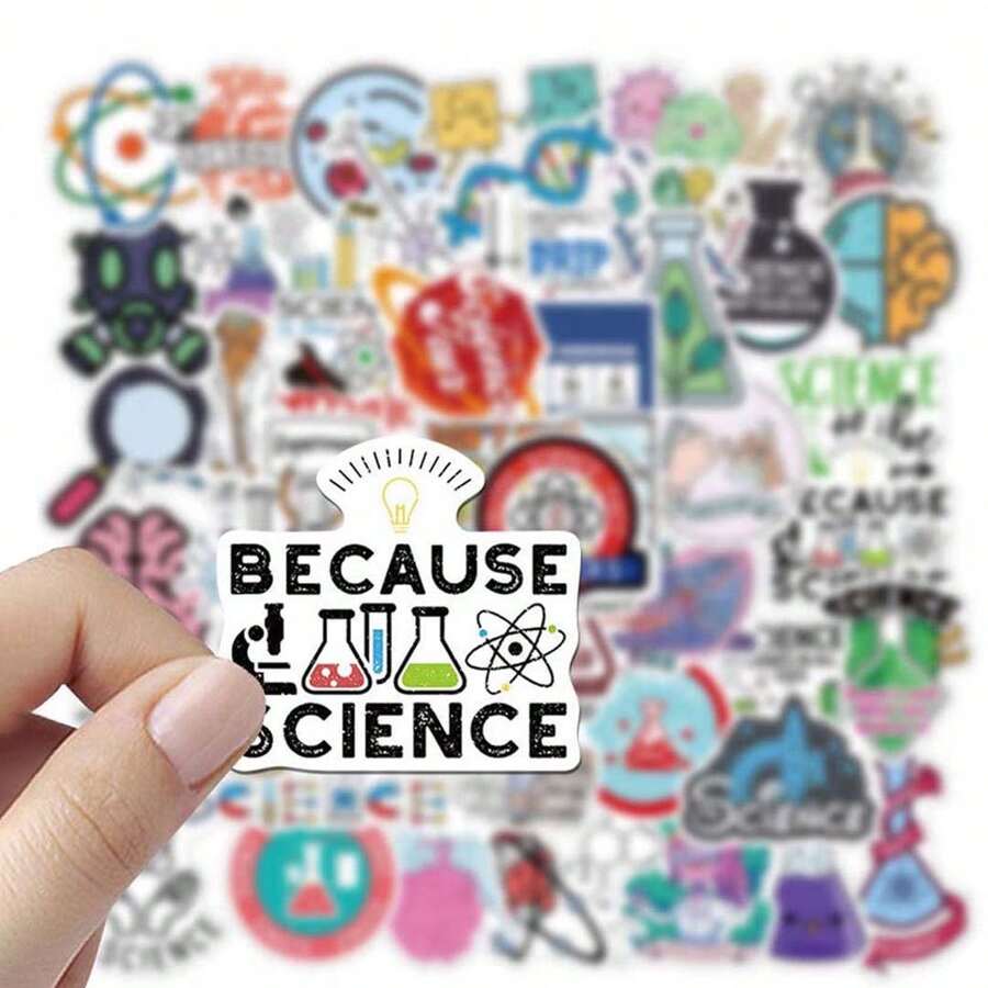 50-Piece Graffiti Stickers - Vibrant Physical Chemistry Designs ...