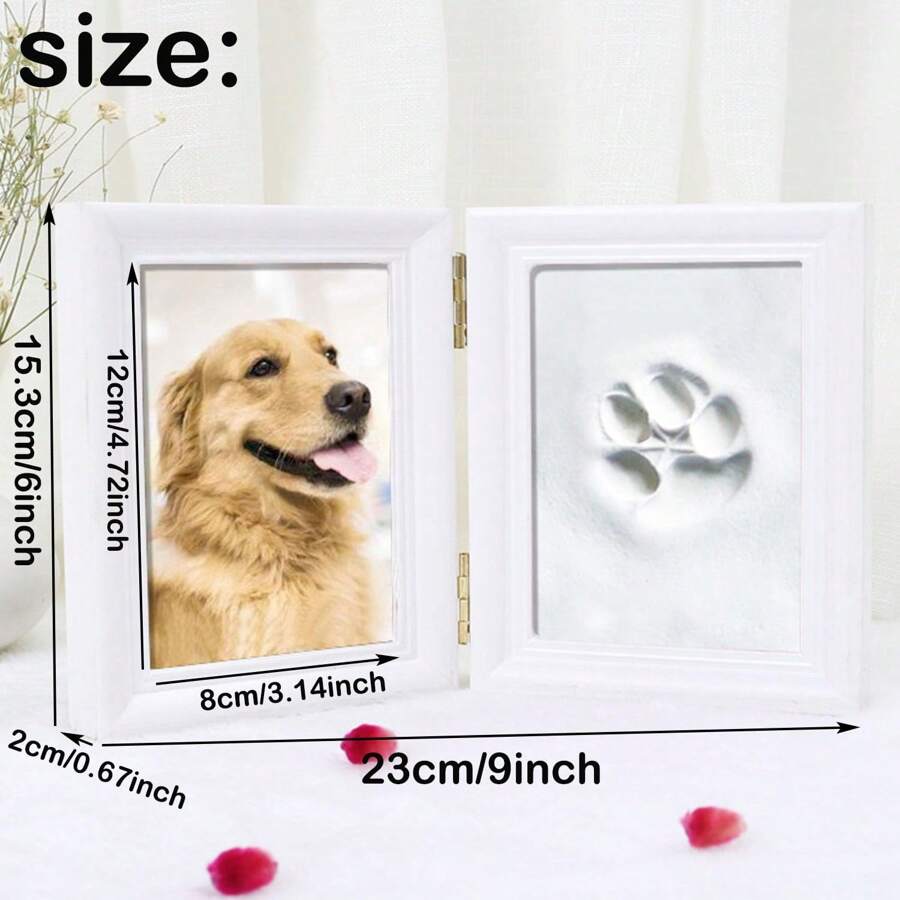 Dog Paw Print Kit Pet Paw Print Impression Kit Wooden Pet Memorial ...