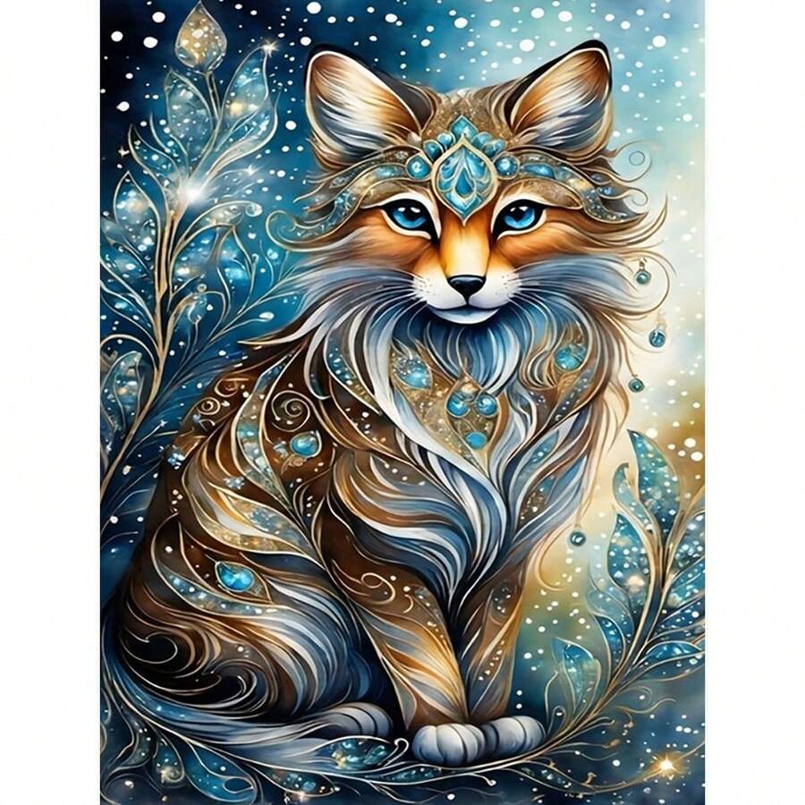 DIY Diamond Painting Kit, Animal Fox Mosaic, With Round Diamonds - Complete Diamond Art Piece ...