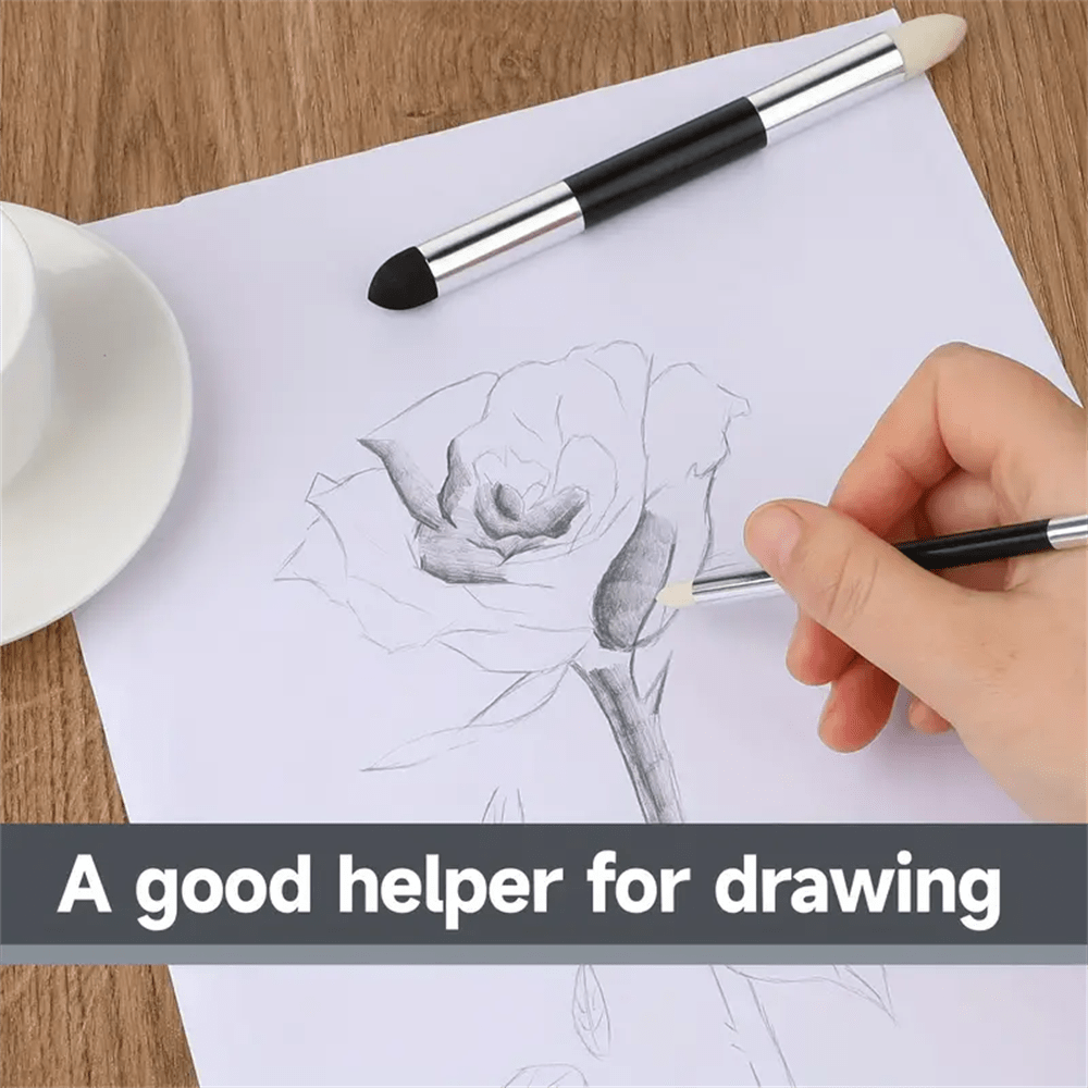 4pcs Sketch Blending Sponge Pens, Double Headed, Washable & Reusable ...