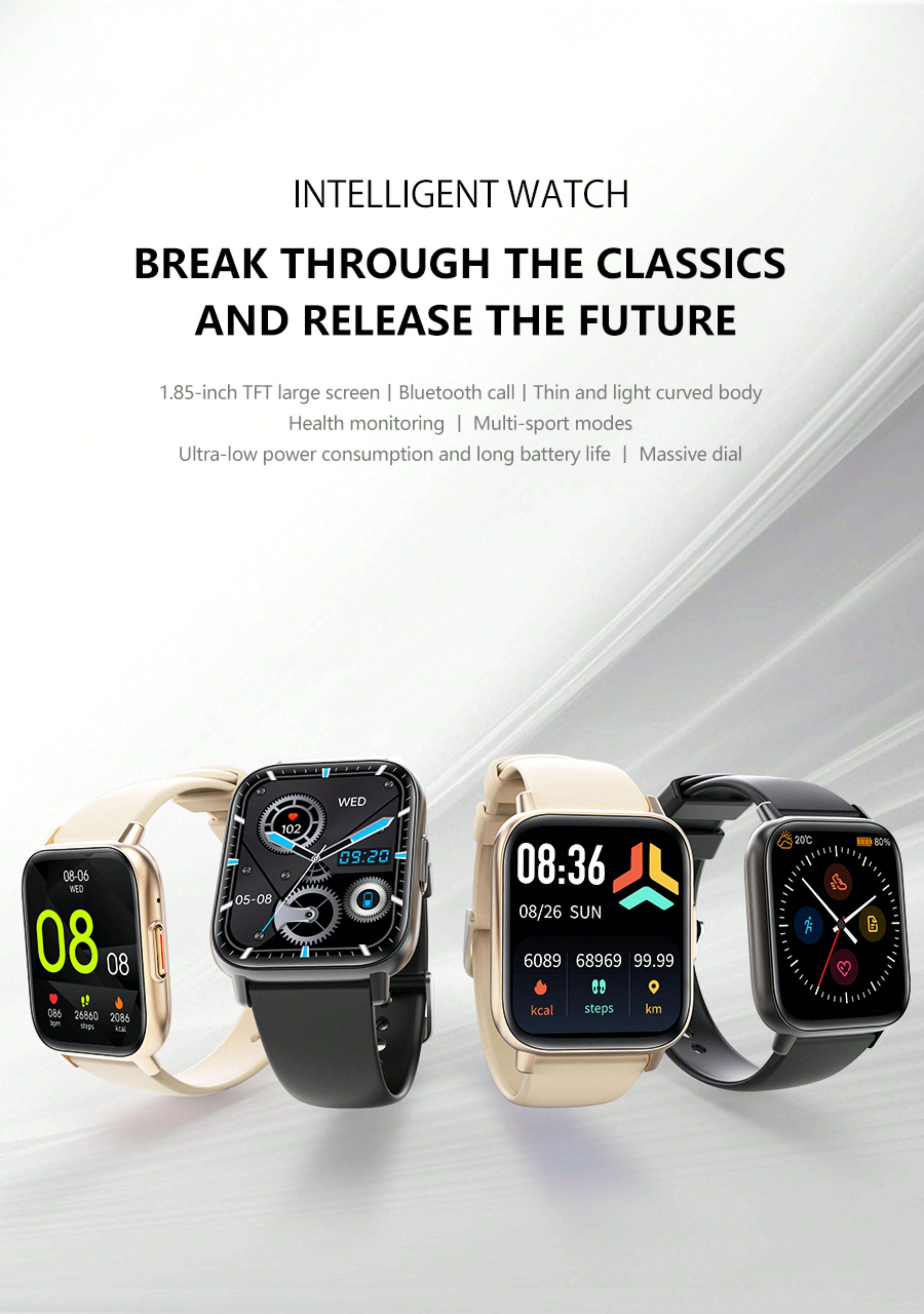 Nuevo reloj inteligente multifuncional Bluetooth ultra delgado de 1.83 ...