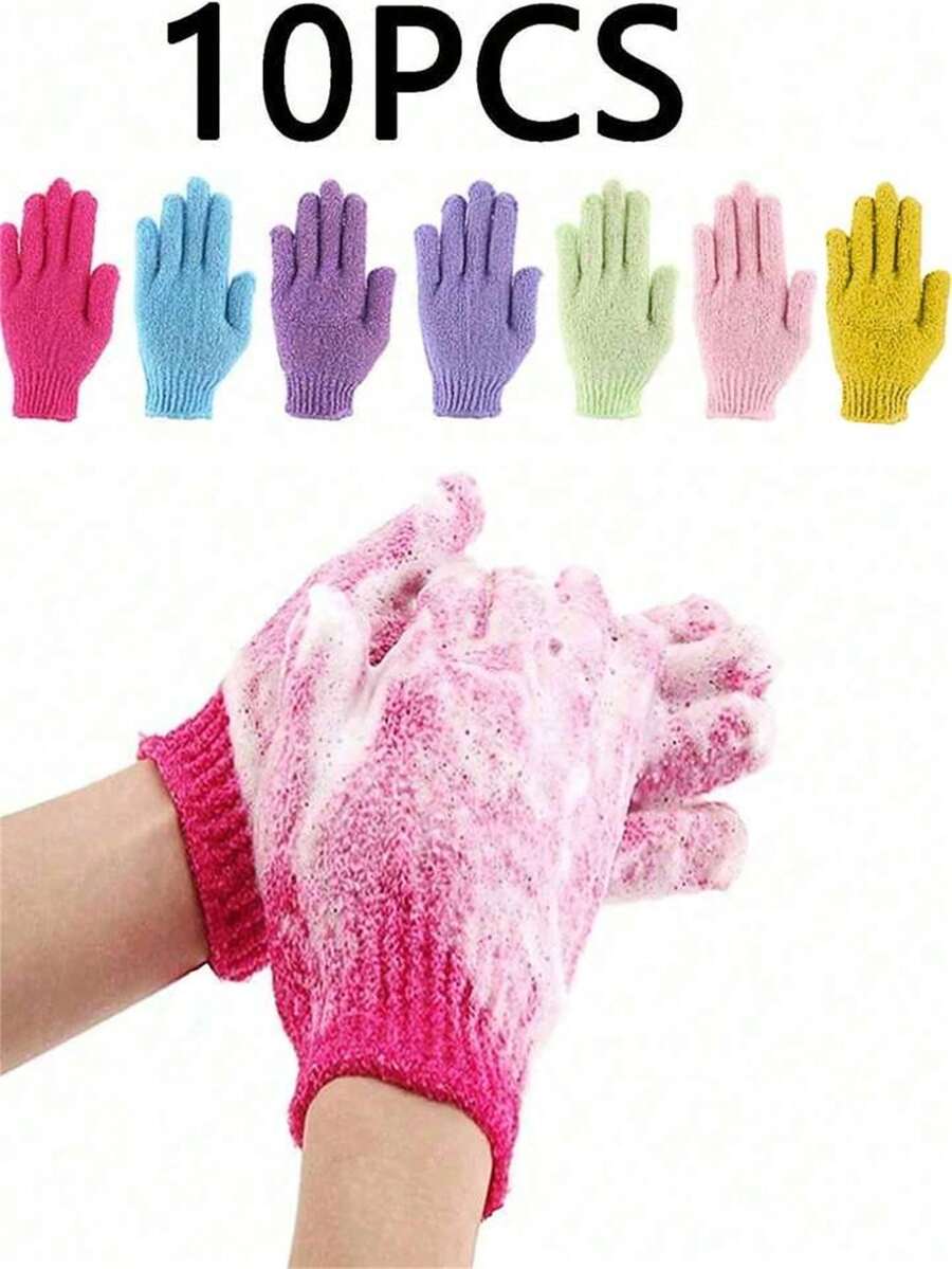 Quick Foaming Bath Scrubbing Gloves, Exfoliating Scrub Mitt For Body ...