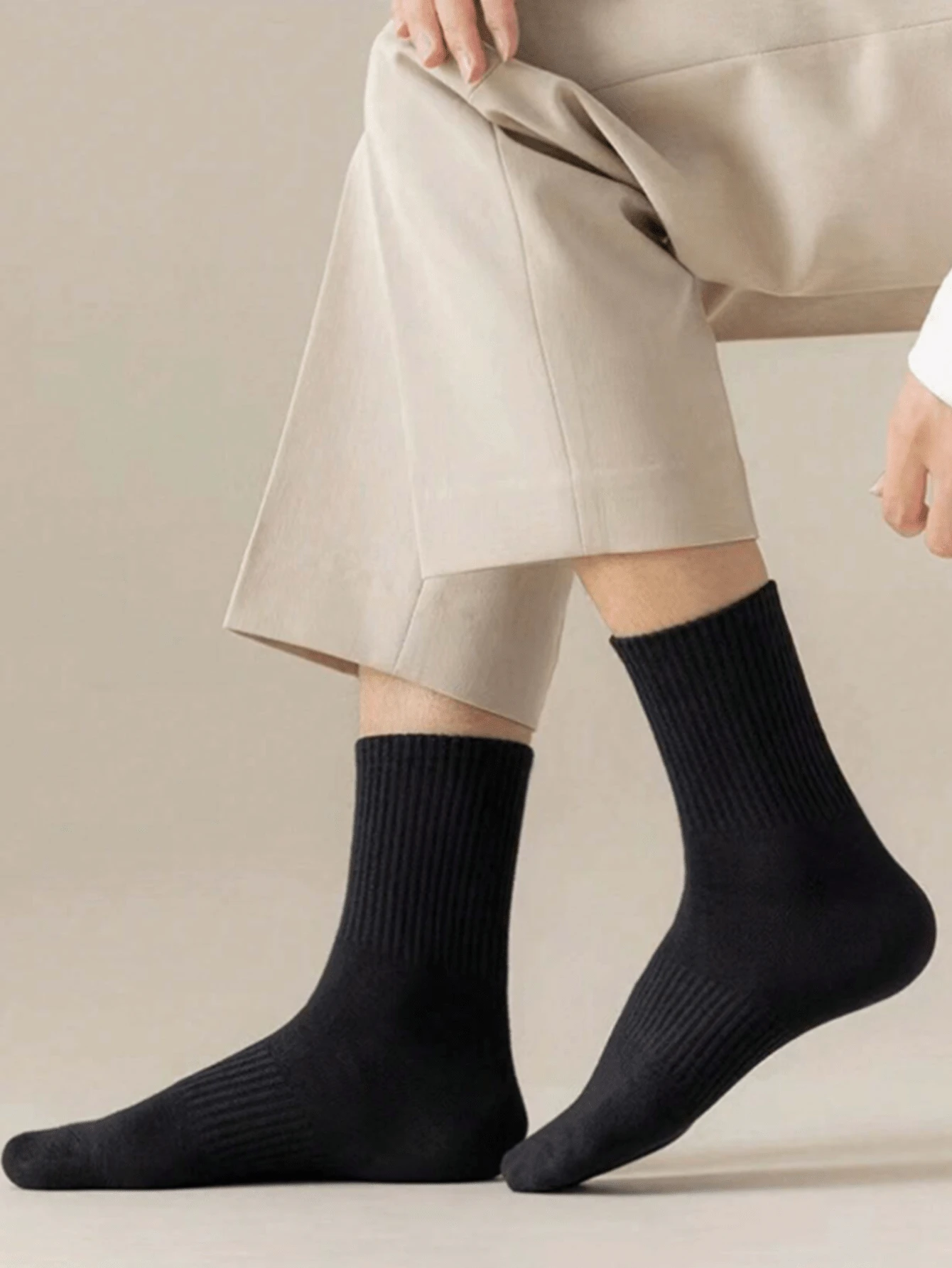 10 Pairs/20 Pairs/30 Pairs Men's Casual Socks, Mid Length Socks, White ...