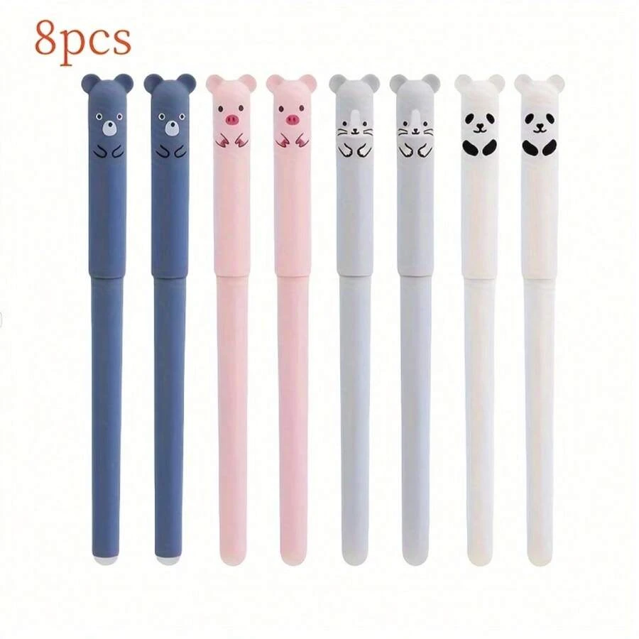 0.5mm Erasable Blue Ink Ballpoint Pen, Cute Bear Design, Suitable For ...