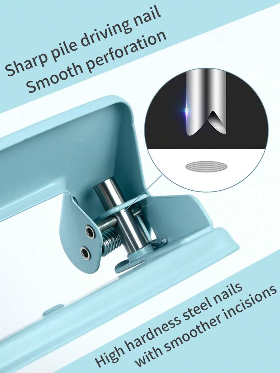1pc Multicolor Portable Universal Effortless Double Hole Puncher ...