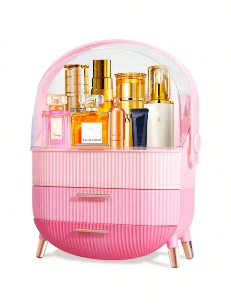 Makeup Storage Box, Countertop Portable Vanity Cosmetics Organizer ...