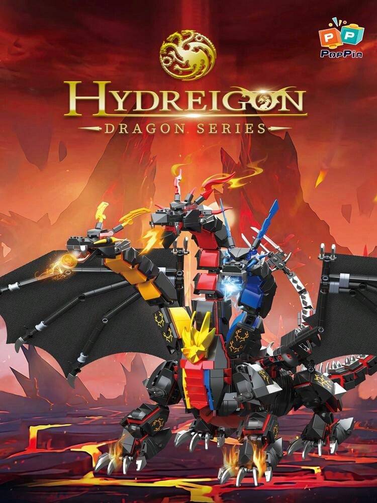 1400pcs Premium Adult Flame Cerberus Building Blocks Set, Mythical ...