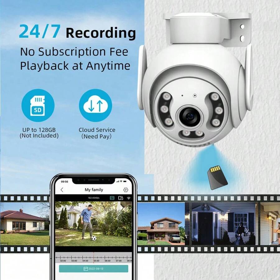 SWVW V380 Pro 3MP 10X Zoom Bezprzewodowa kamera IP do ochrony na zewnątrz Inteligentny dom Dwa ...