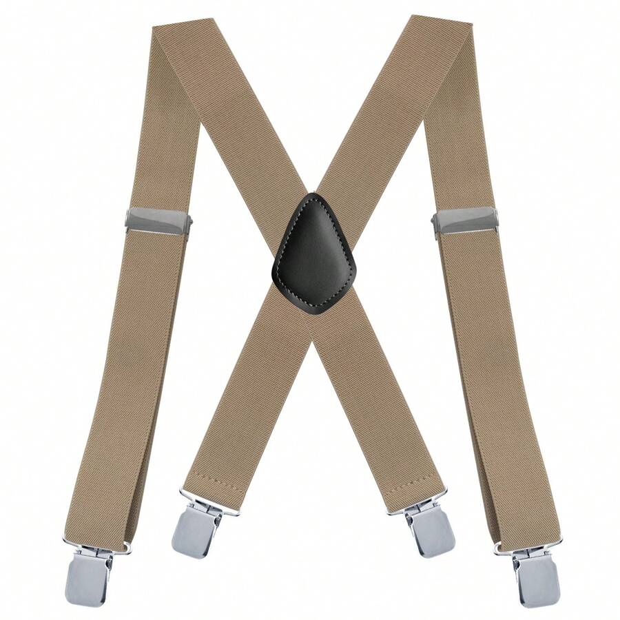 Men's Suspenders X Back 1.38 Inches Wide With Extra Heavy Clips ...