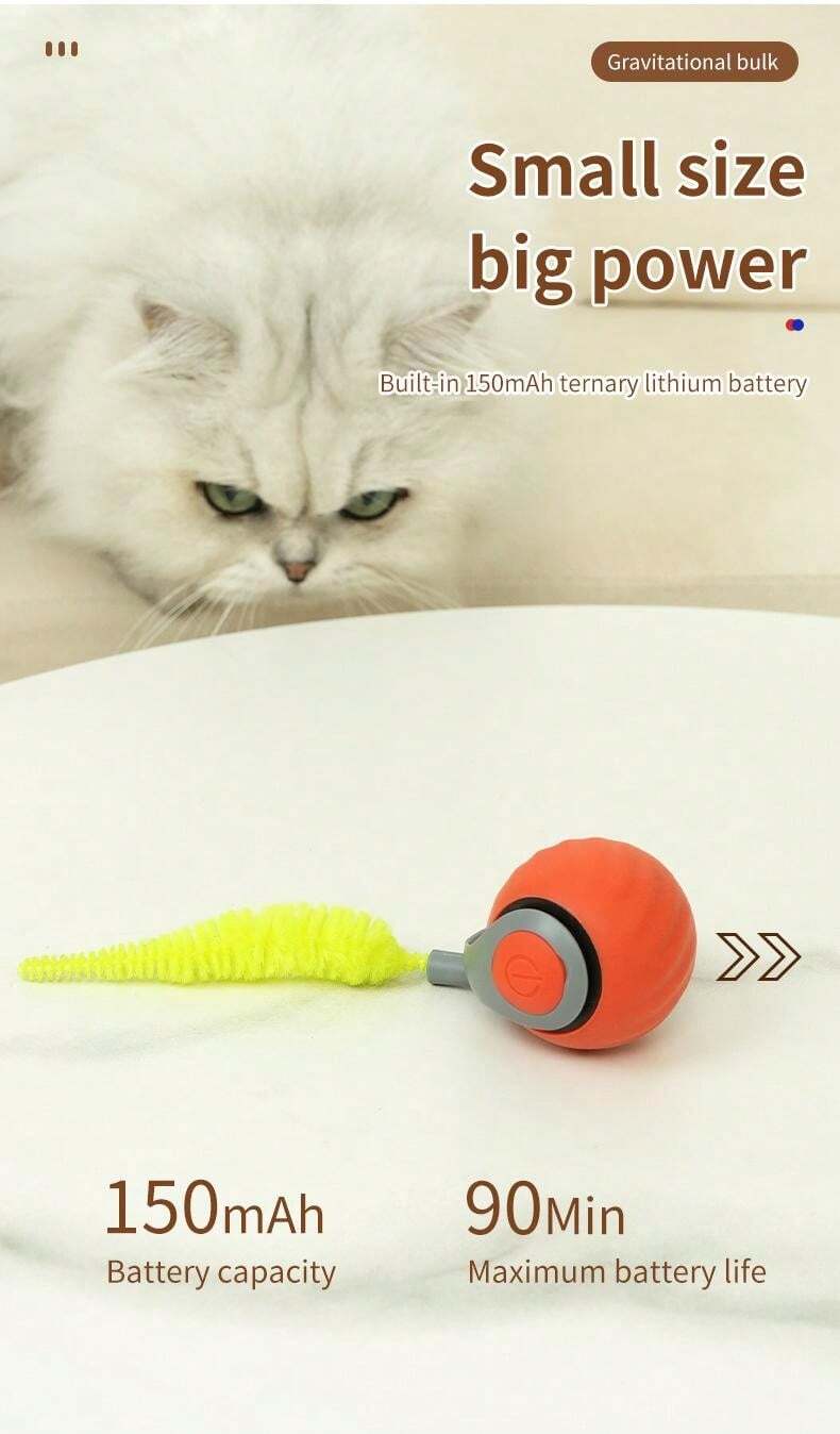 Interactive Rolling Ball Cat Doll, Automatic Rolling Ball Dog Doll ...
