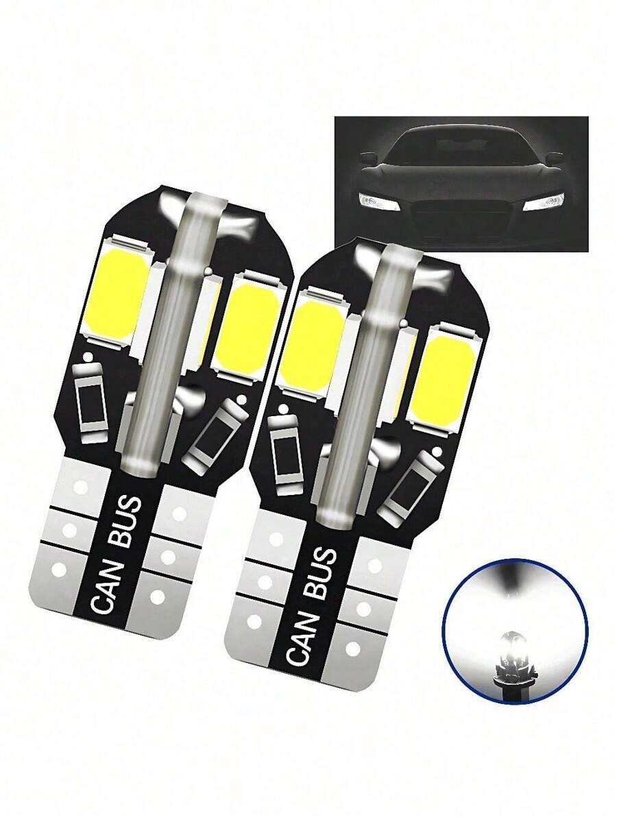 Kit Pair Of Super Led Bulbs Pingo T10 8 Leds For Headlight Half Light ...