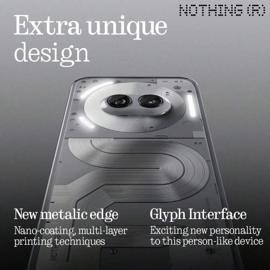 Nothing Smartphone Phone (2a) Plus 5G Noir, MTK Dimensity 7350 Pro, écran AMOLED 6,7 pouces ...